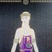 Erte Matted Print 1991 SCANDINAVIAN PRINCESS Purple and Blue Evening ...