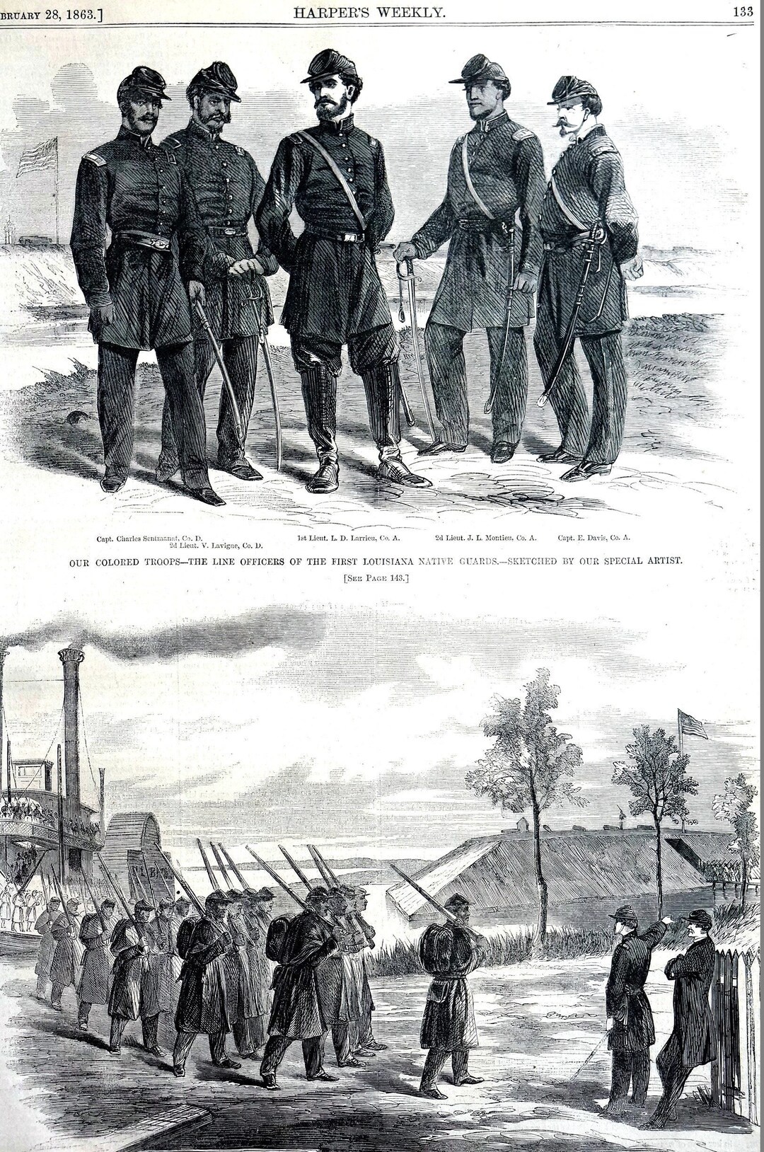 Colored Civil War Troops Soldiers 1863 FIRST LOUISIANA Native GUARDS ...