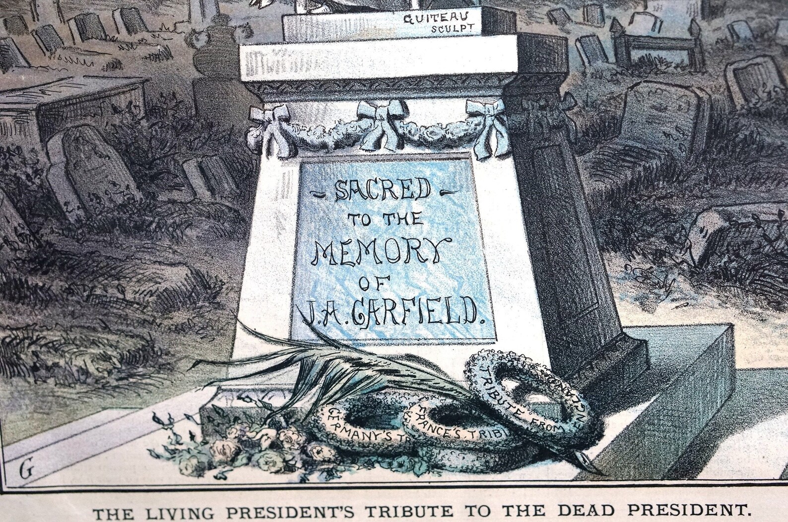 Garfield Tomb Cemetery 1882 TRIBUTE to DEAD PRESIDENT Guiteau - Etsy