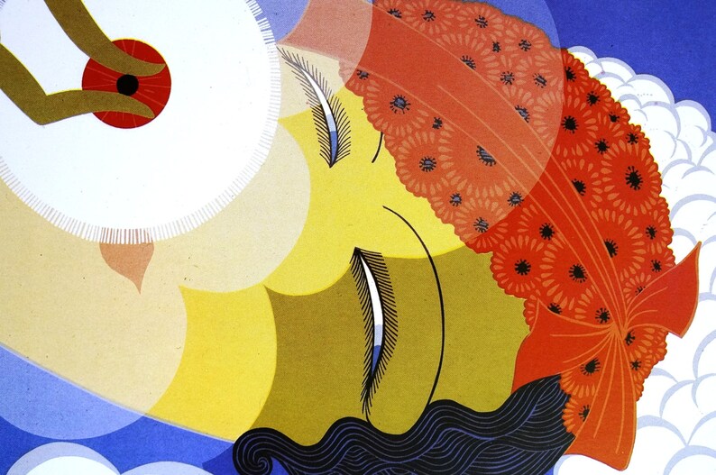 Erte 1982 MAKE-UP Pretty Lady w Powder PUFF Roaring | Etsy