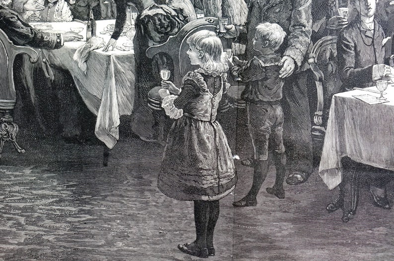 Captains Table CRUISE Passenger SHIP 1887 Toast DINING on Ship - Etsy