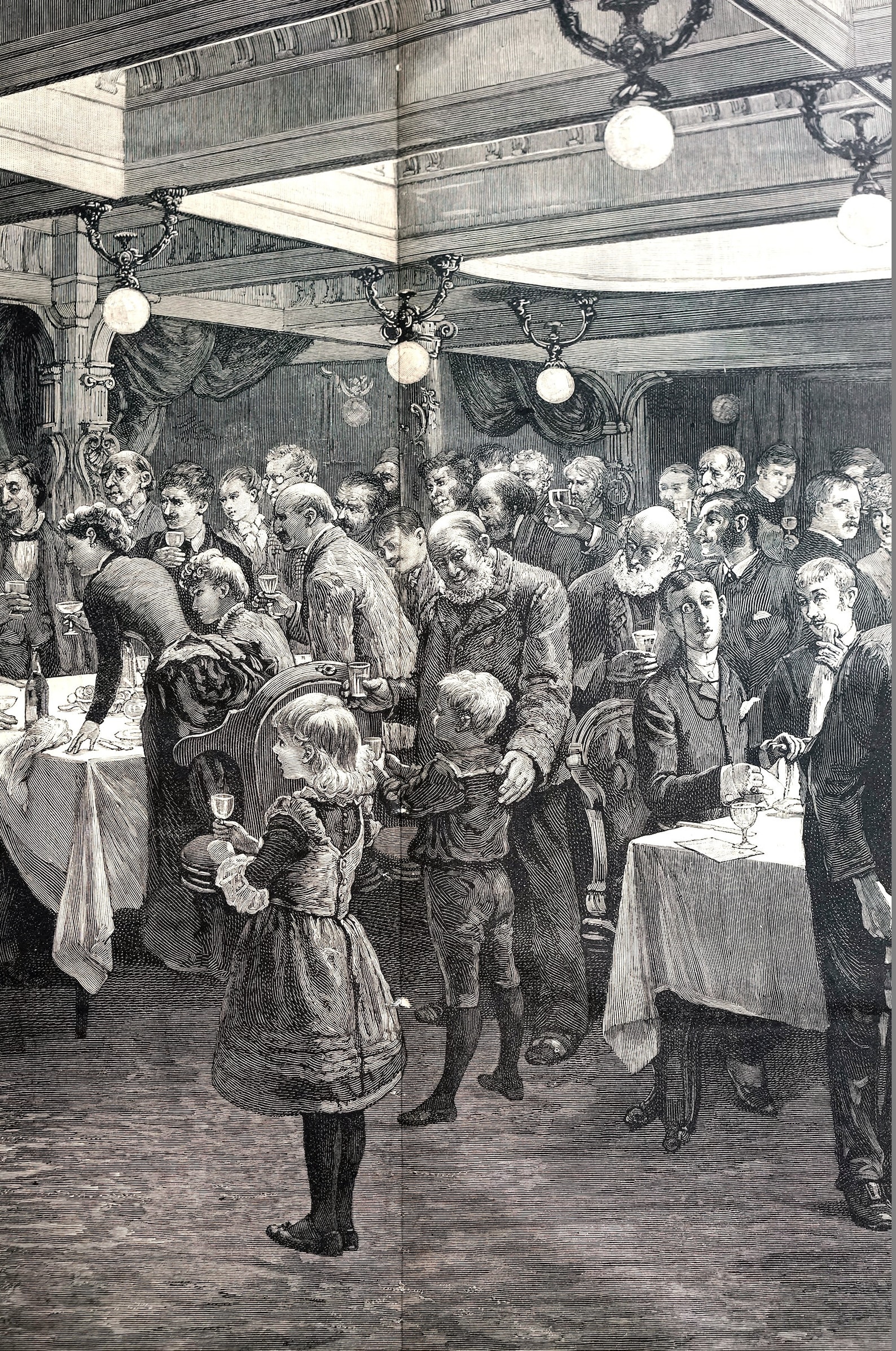 Captains Table CRUISE Passenger SHIP 1887 Toast DINING on Ship - Etsy