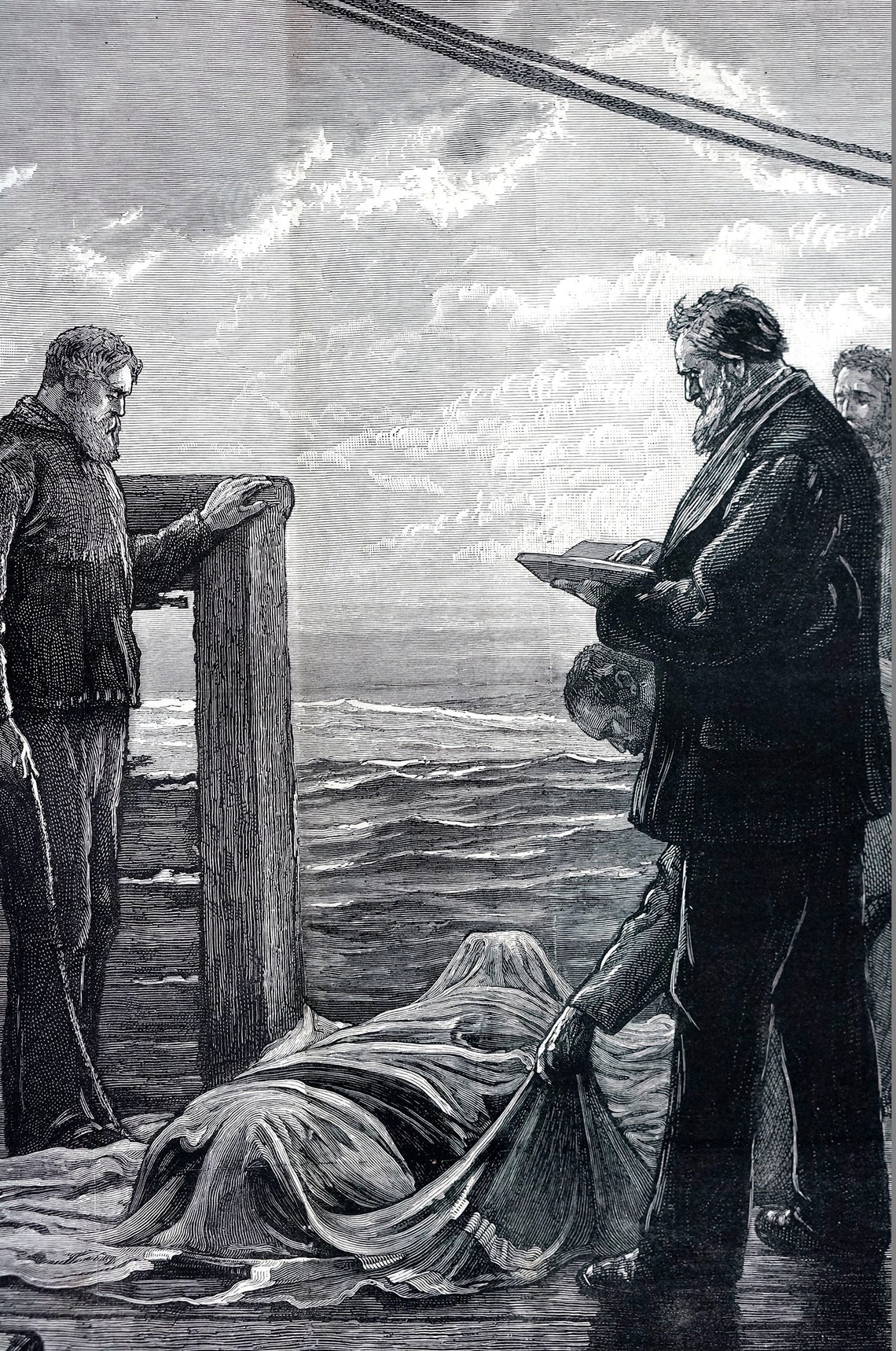 Burial at Sea 1877 DEATH of SAILOR PRAYER Commit Body to Deep | Etsy