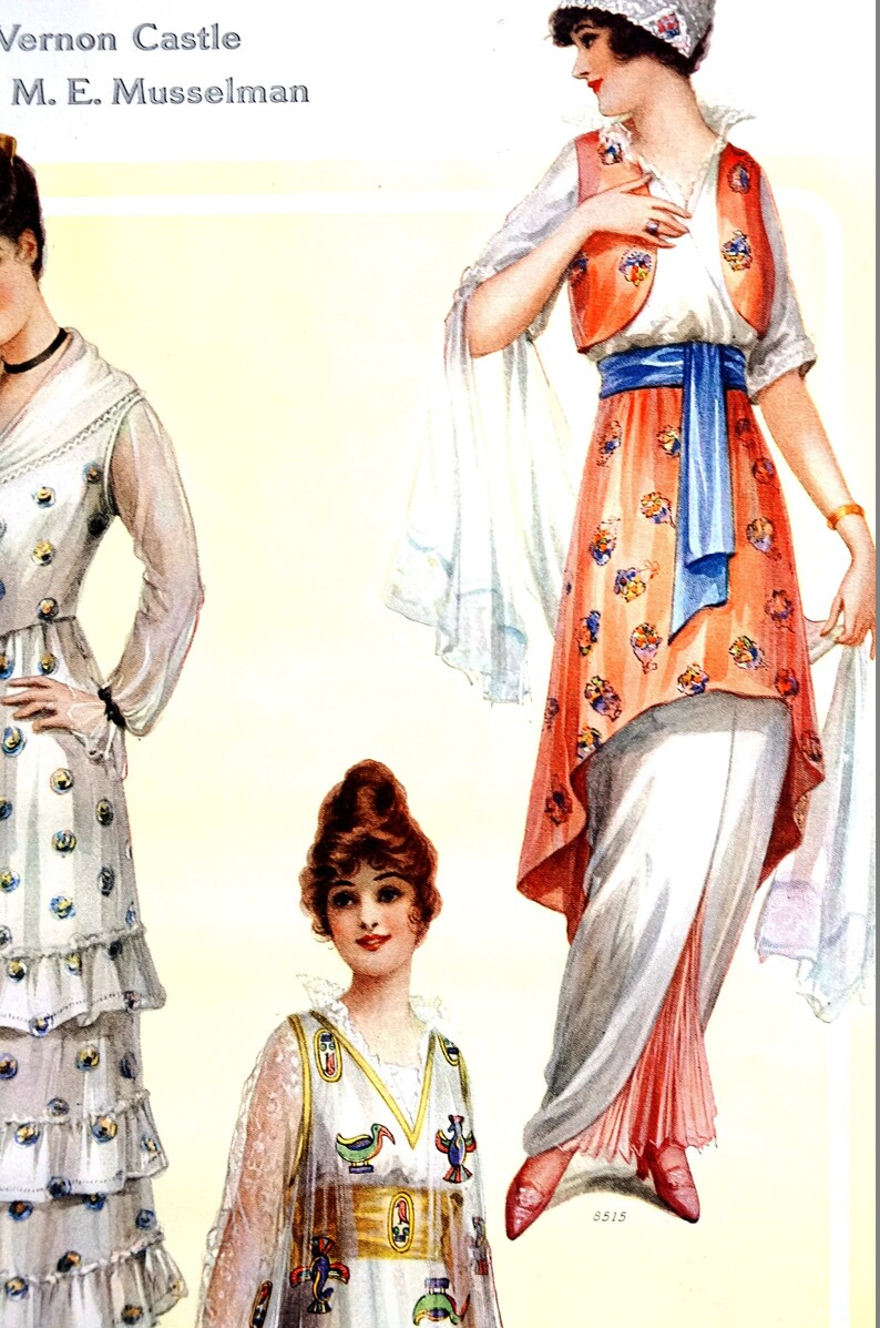 Edwardian Ladies Fashion 1914 DANCE DRESSES by Vernon Castle Musseman ...