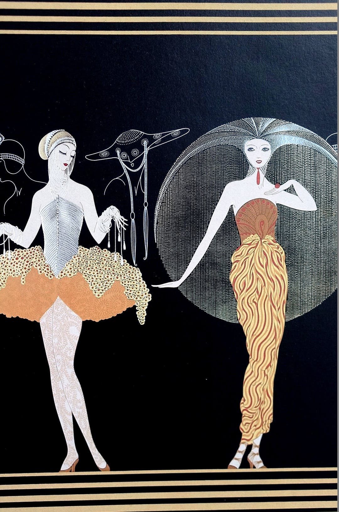 Erte Matted Print 1987 MORNING and DAY SUNRISE Dresses Gowns Costumes ...