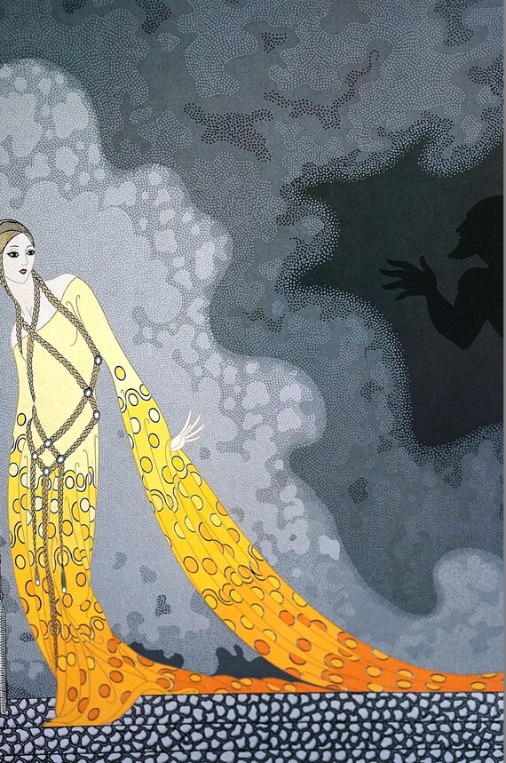 Erte Matted Print 1987 Princess MELISANDE and Prince GOLAUD | Etsy