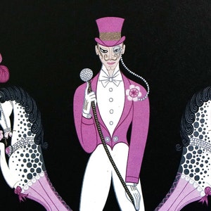 Erte 1982 - Letter W - ALPHABET SERIES - Circus Ringmaster Dancing ...