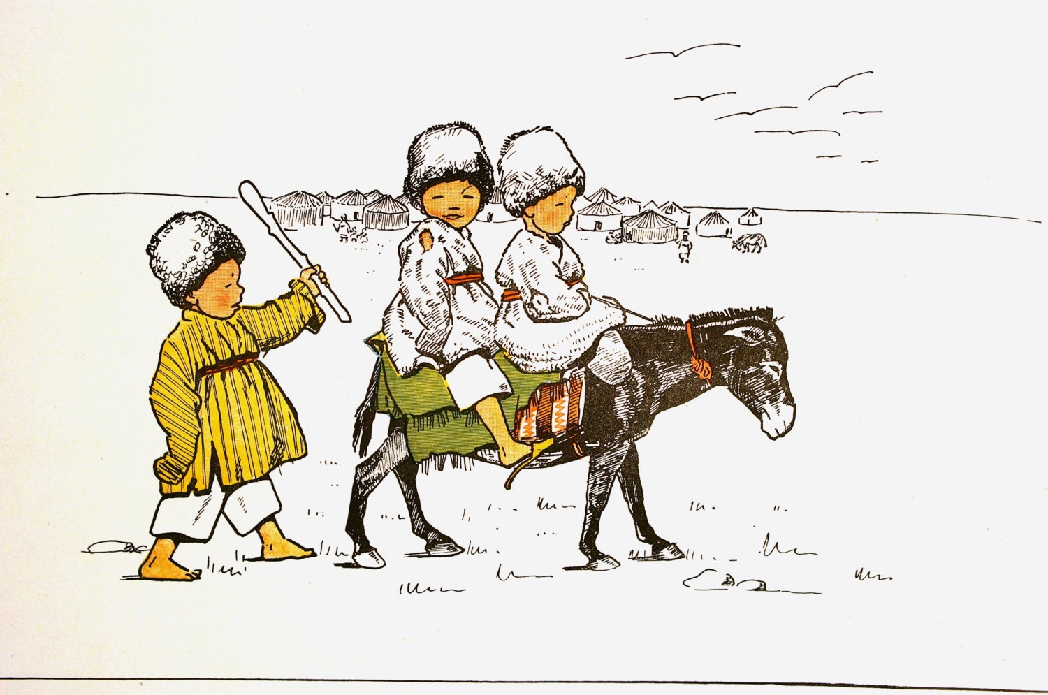 Children of TURKESTAN TURKEY 1899 The Turcomans Steed | Etsy