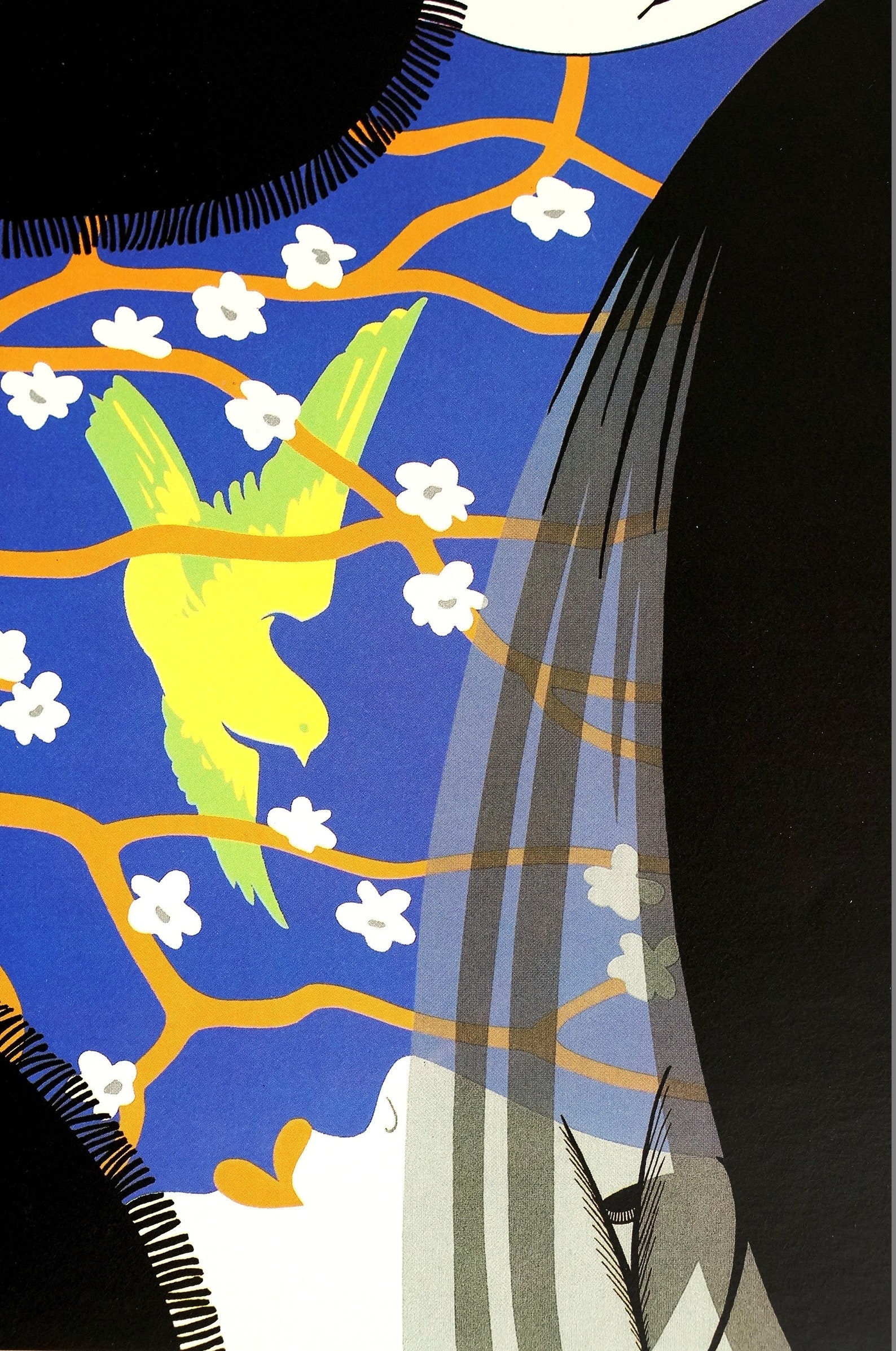 Erte Matted Print 1982 - SEASONS SPRING Fashions - Lady in Veiled Black ...