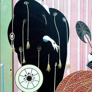 Erte Matted Print 1987 LOGE De THEATRE Opera Theater Ladies in Balcony ...