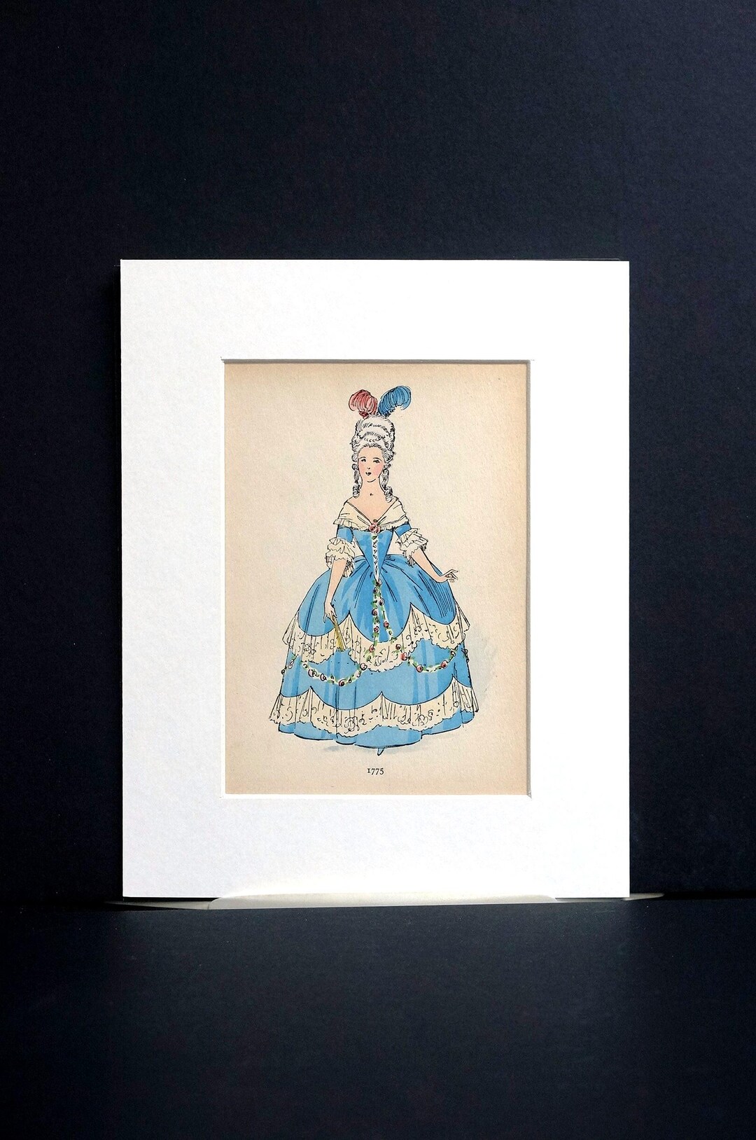 18th Century POCHOIR FASHION PLATE - Ladies Fashions 1775-1795 From La ...
