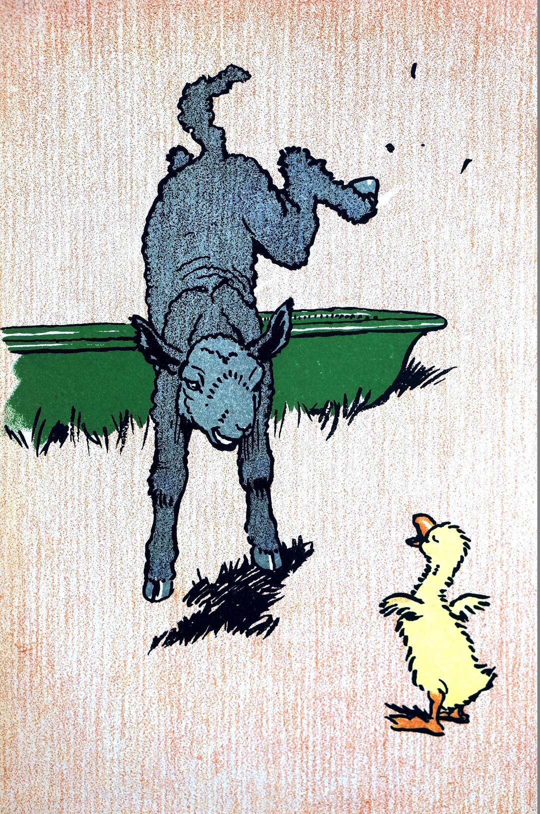 Cecil Aldin BABY CALF Cow and DUCKLING Playmates 1910 Ducks Easter ...