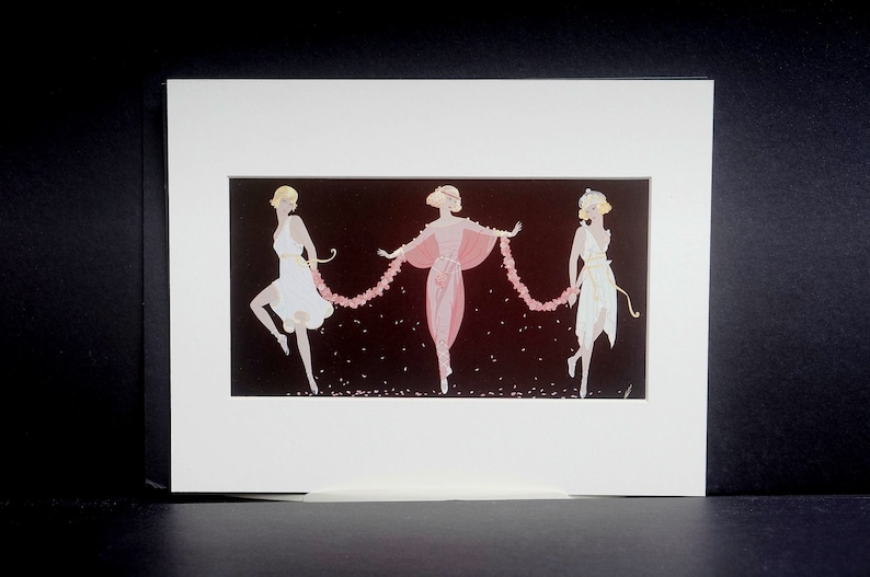 Three BALLET DANCERS Erte 1991 PRINTEMPS Pretty Girls With | Etsy