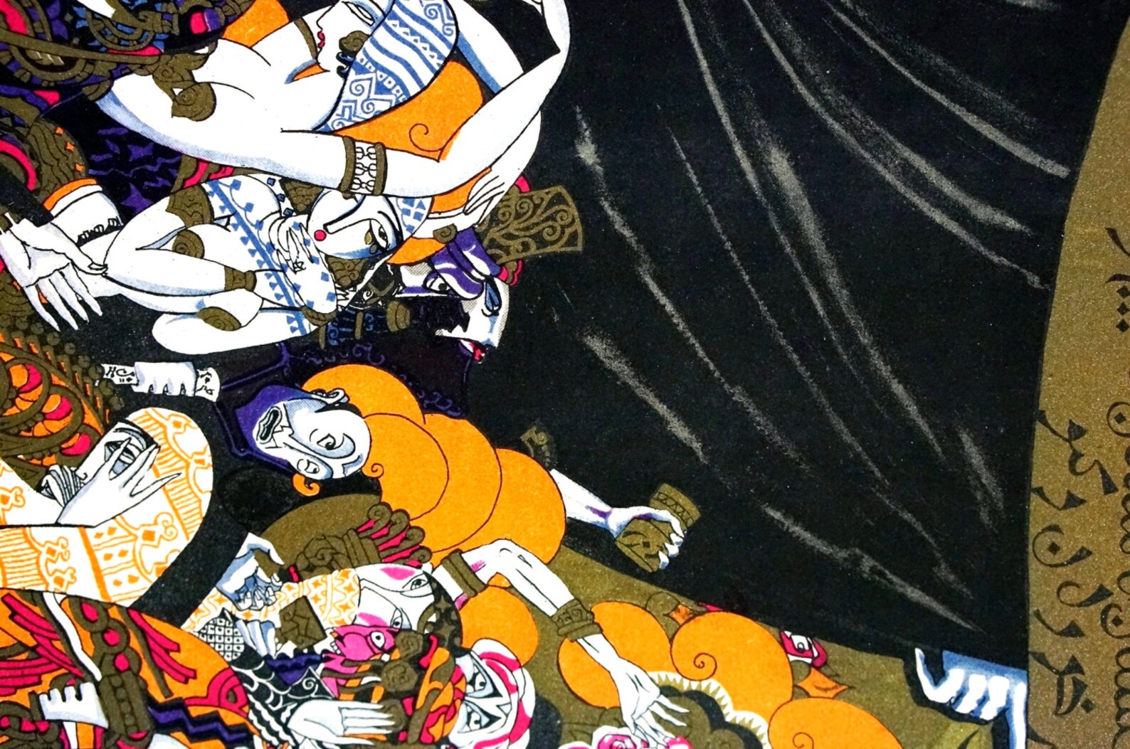 Anne Fish - Ltd Ed 1922 - HAND of GOD Persian Party Dancing - Art Deco ...