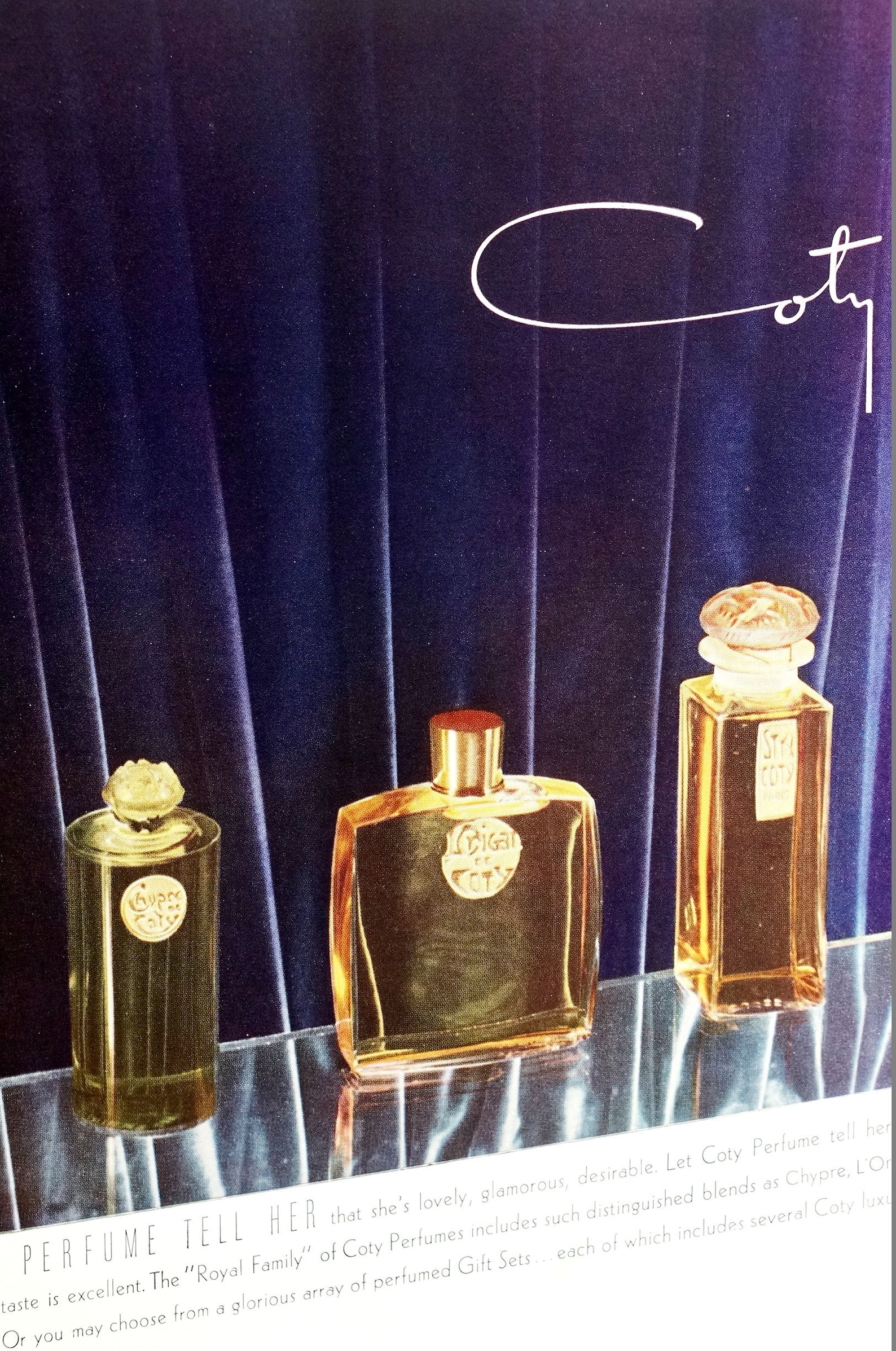 Coty Perfume Ad 1939 CHYPRE L'ORIGAN STYX Cosmetics - Etsy
