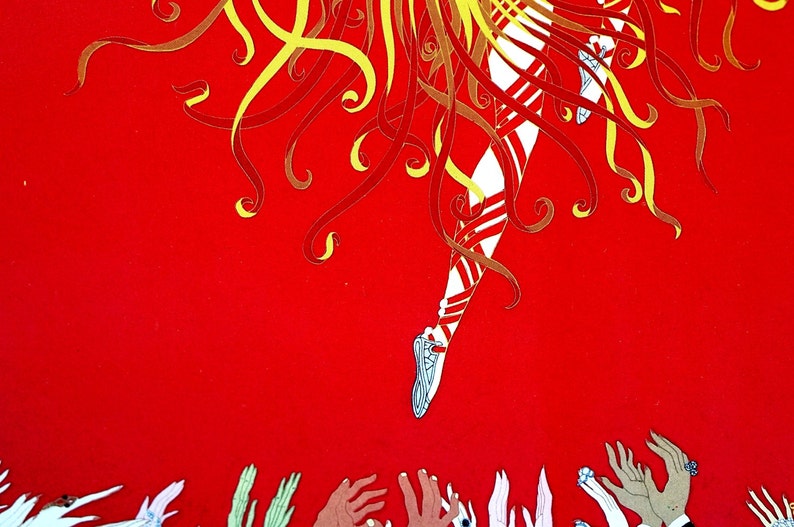 Erte Matted Print 1982 - Audience APPLAUSE - BALLET DANCER Theater ...