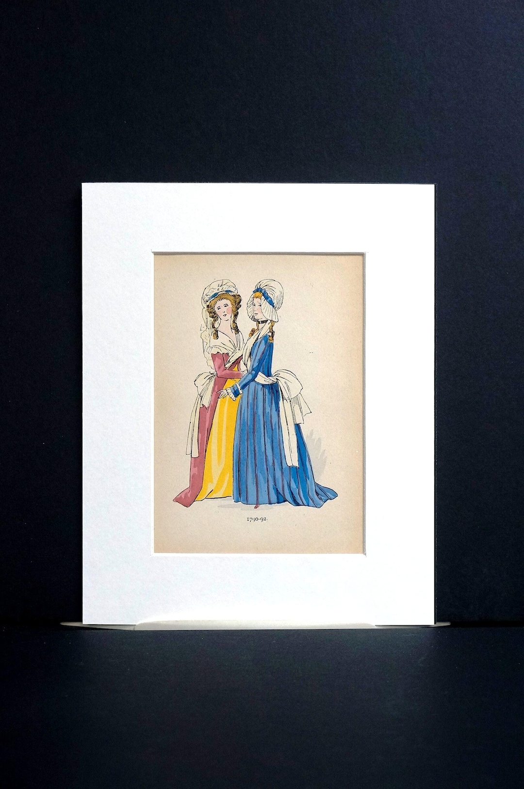 18th Century POCHOIR FASHION PLATE - Ladies Fashions 1775-1795 From La ...