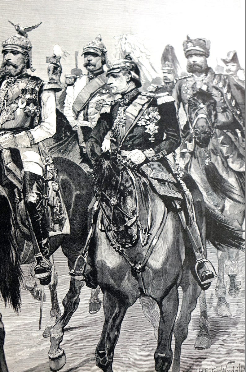 Emperor Kaiser William of GERMANY 1887 NAPOLEONIC WAR Battle - Etsy