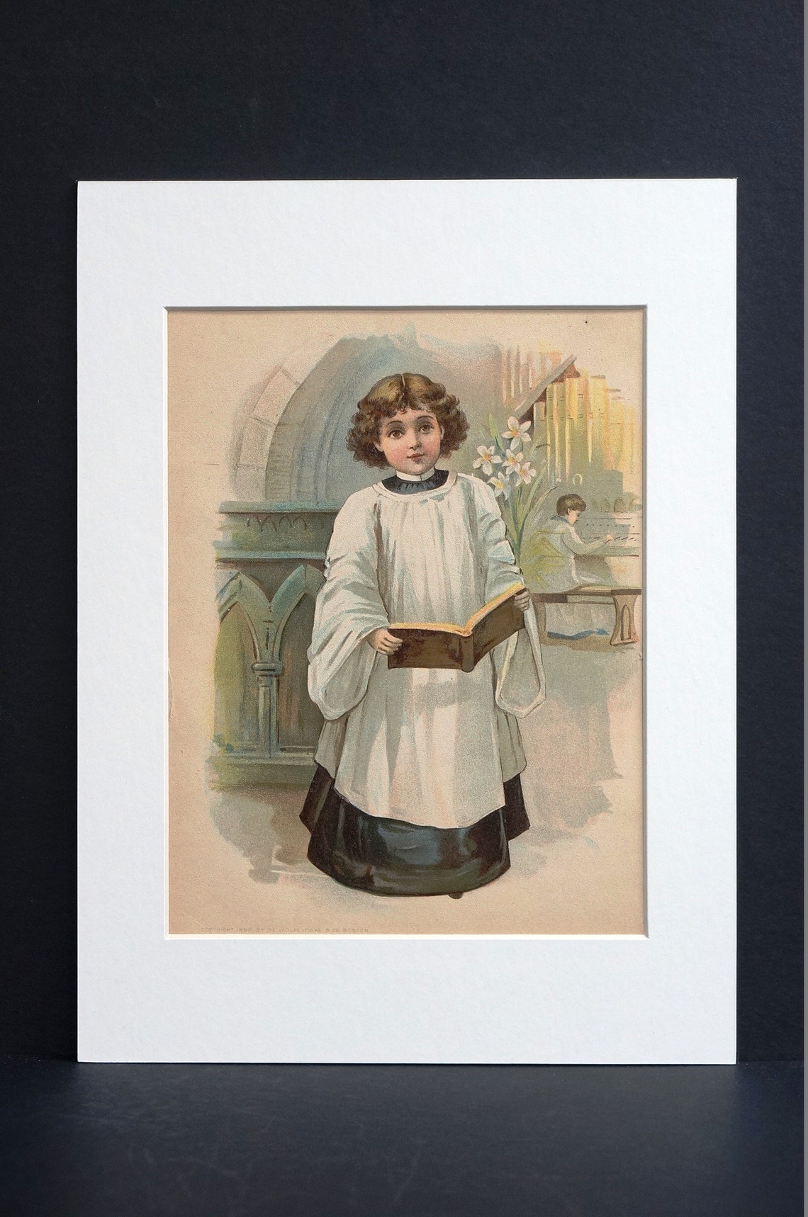 Victorian CHOIR GIRL SINGING in Church Circa 1900 Boy | Etsy