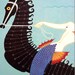 Erte Matted Print 1987 - MERMAID on SEAHORSE - the Four Elements ...