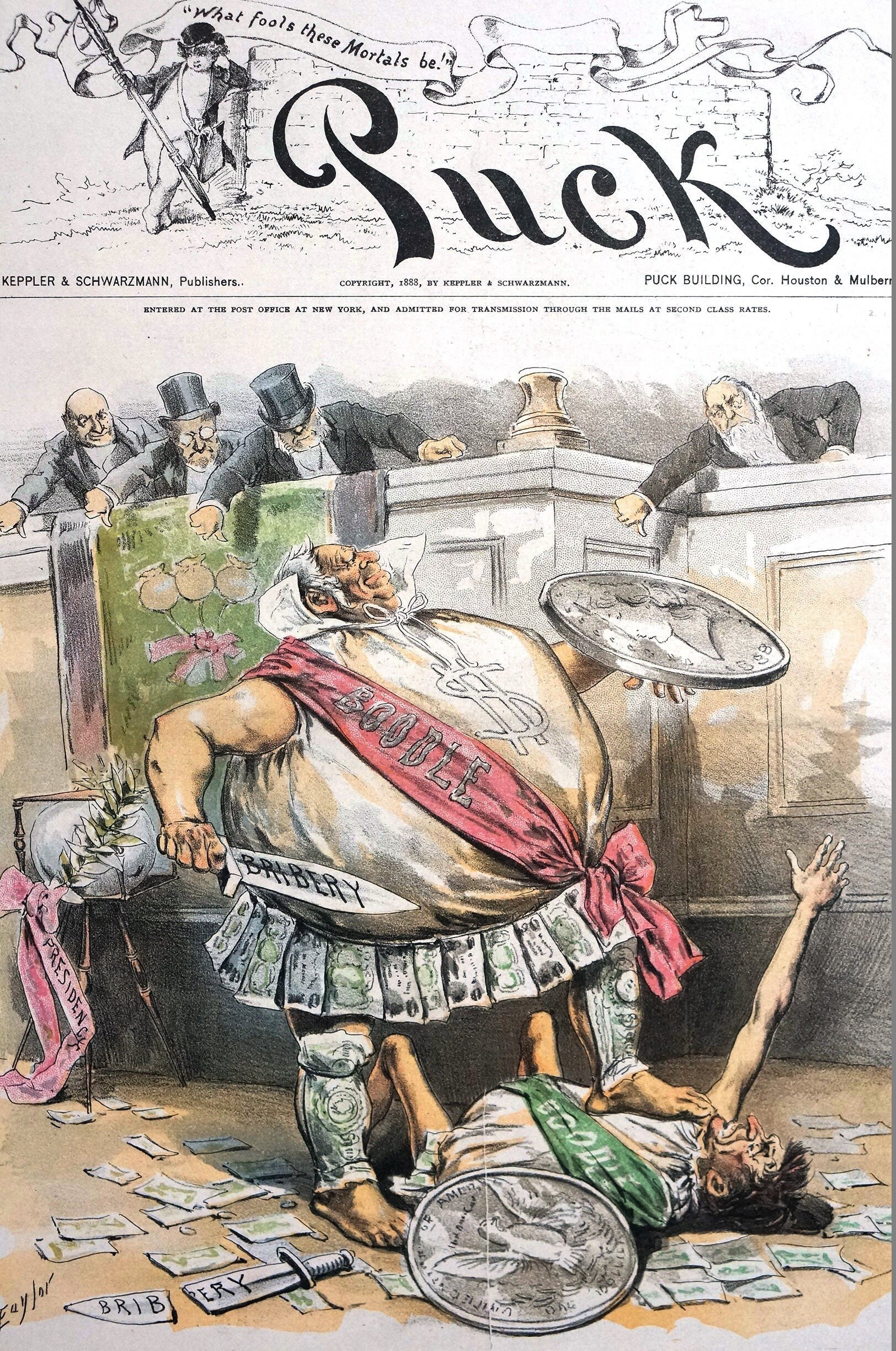 Roman Political Corruption Cartoon