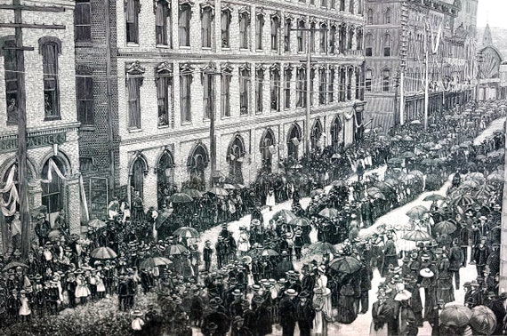 Broad Street Atlanta Georgia 1886 JEFFERSON DAVIS School | Etsy