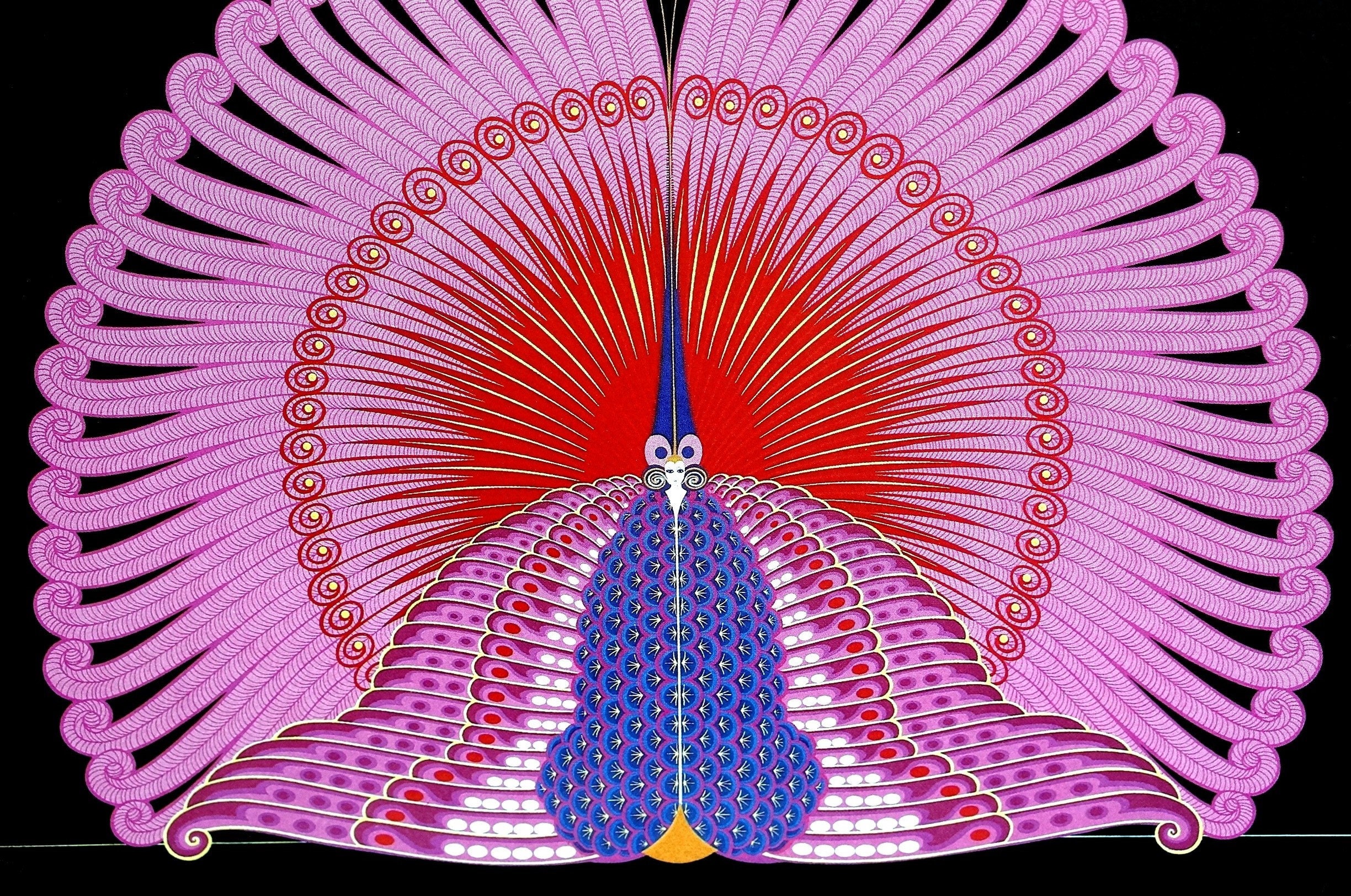 Erte Matted Print 1987 PHOENIX REBORN BIRD Egyptian Mythology ...