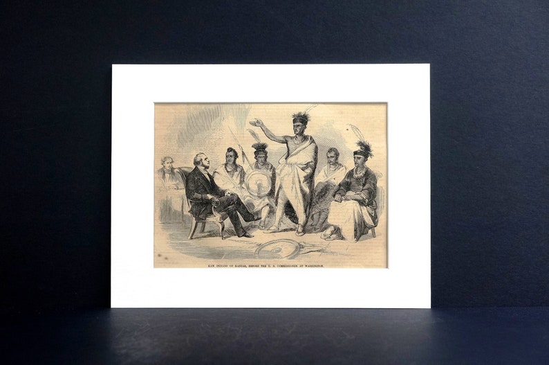 Kaw Indians of Kanzas 1857 INDIANS Visit Washington US - Etsy