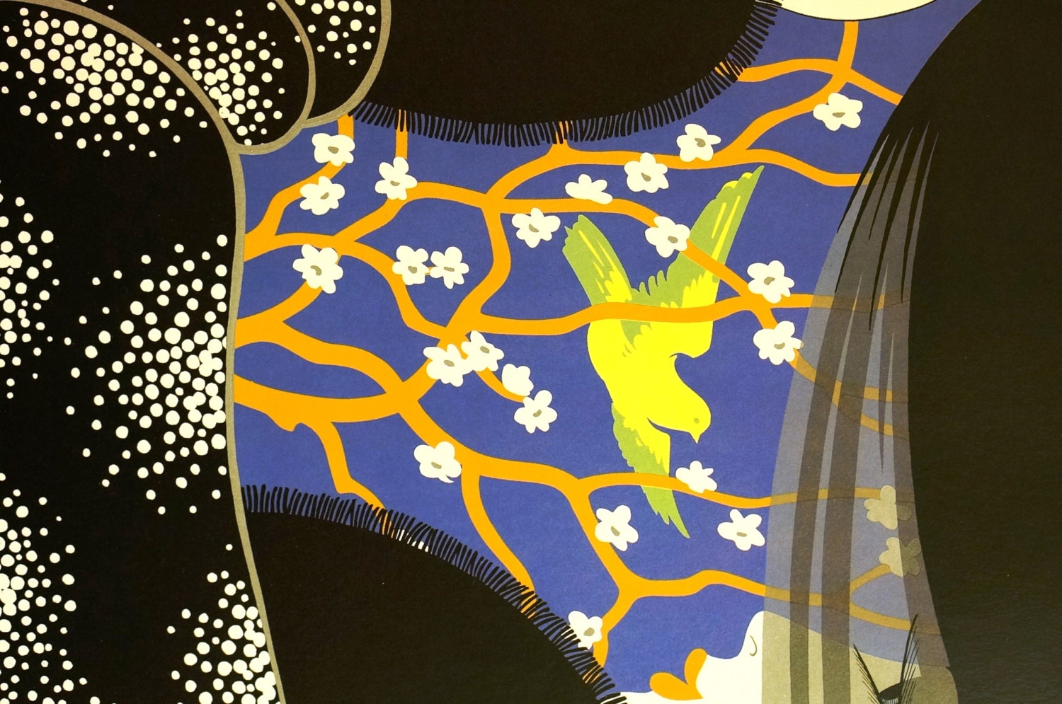 Erte Matted Print 1982 - SEASONS SPRING Fashions - Lady in Veiled Black ...