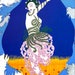 Erte Matted Print 1987 COMING of SPRING AUTUMN Season Bursting Flowers ...