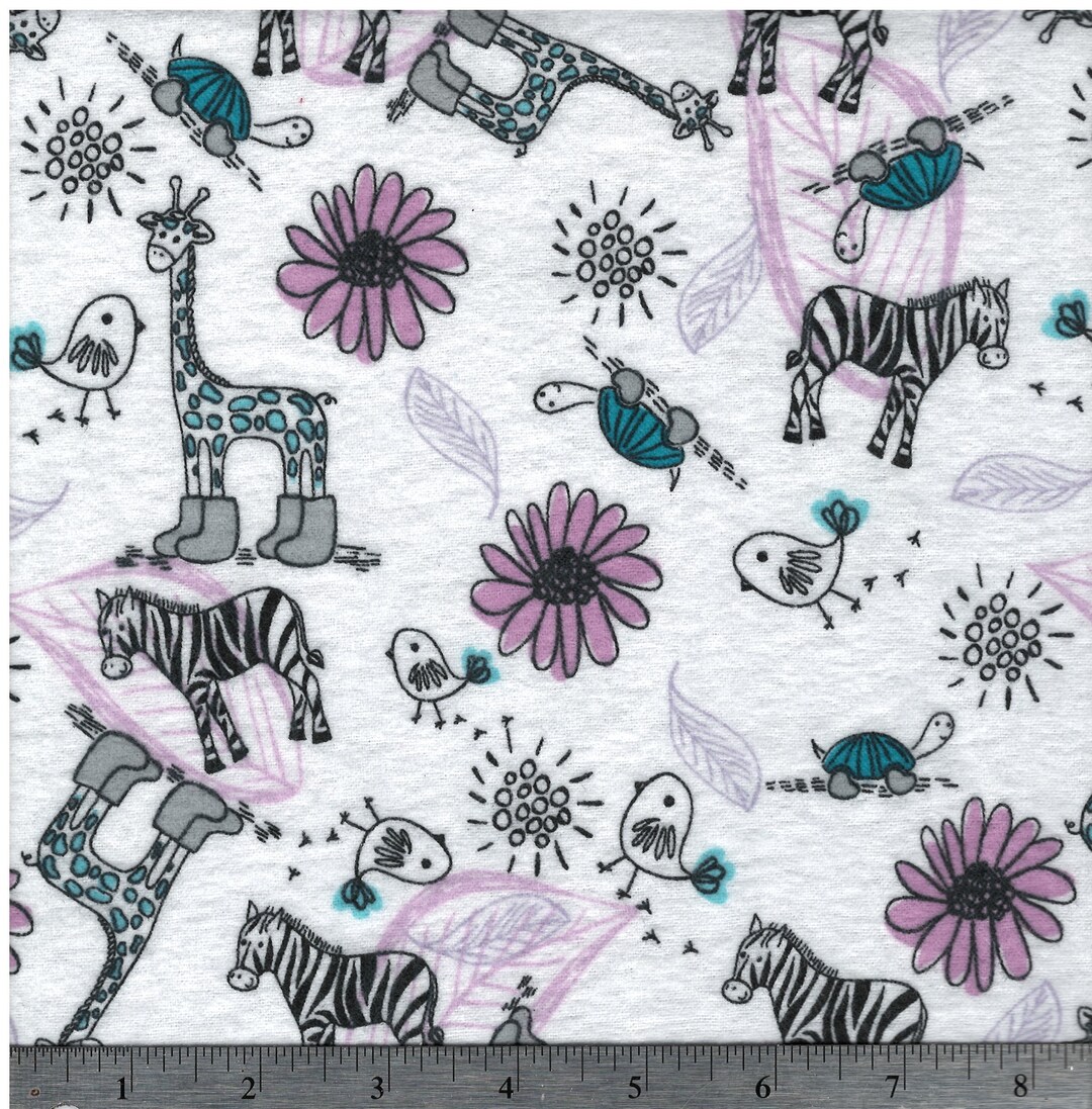 Flannel Giraffe Boots Pink Fabric by 1/4 YARD Continuous Cuts - Etsy