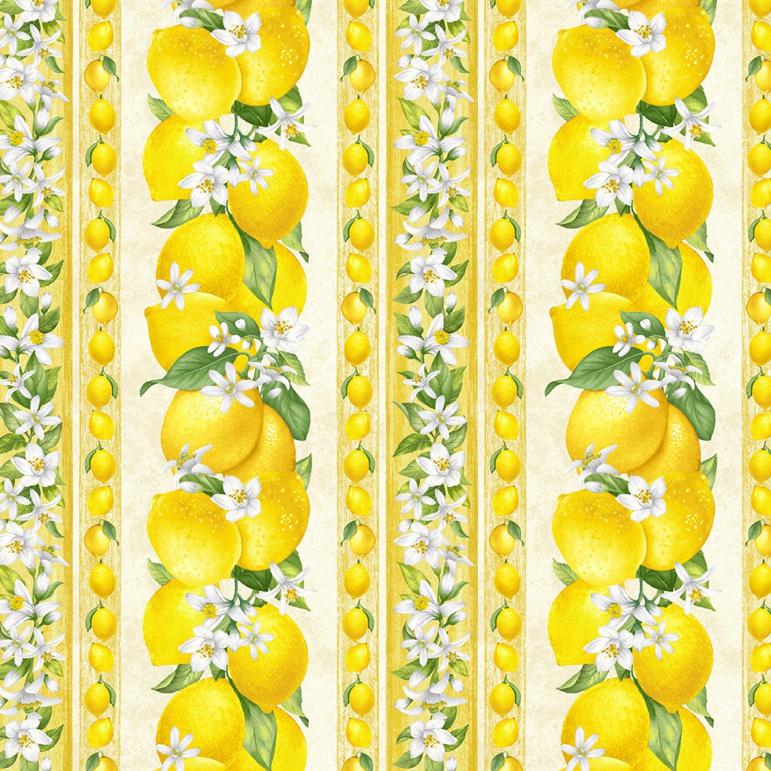 Yd Lemon Bouquet Stripe Timeless Treasures - Sold by the YARD 033 - Etsy