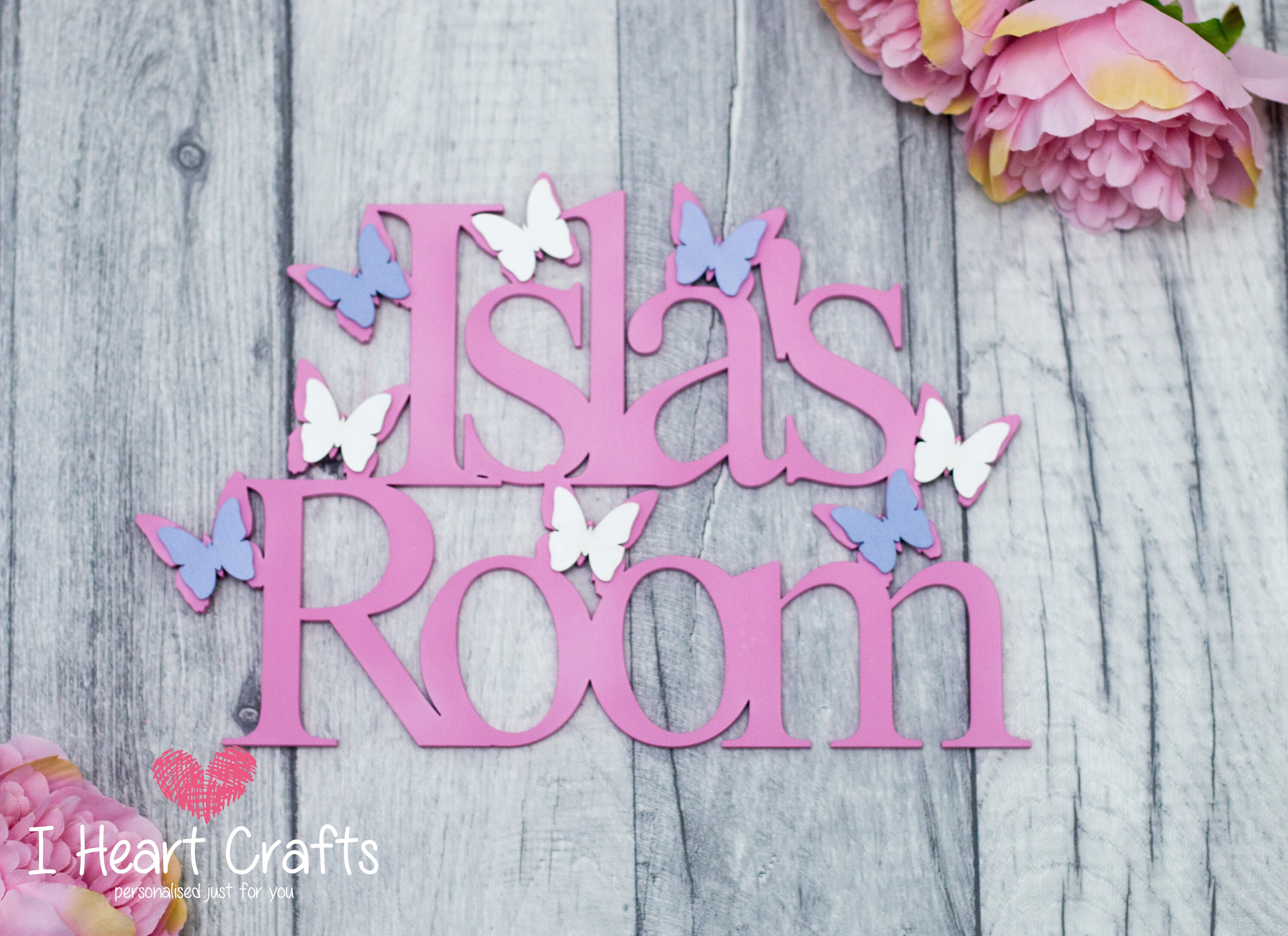 Bedroom Door Sign or Plaque PINK Baby GIRLS Wooden - Etsy UK