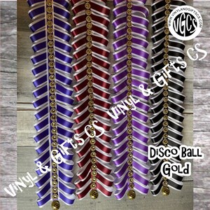 Homecoming Mum Pre-made Fancy Ribbons - Disco Ball & Loop Ribbon FREE ...