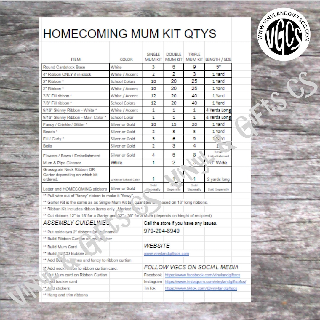 Homecoming Mum You Make It KIT - FREE SHIPPING - Etsy