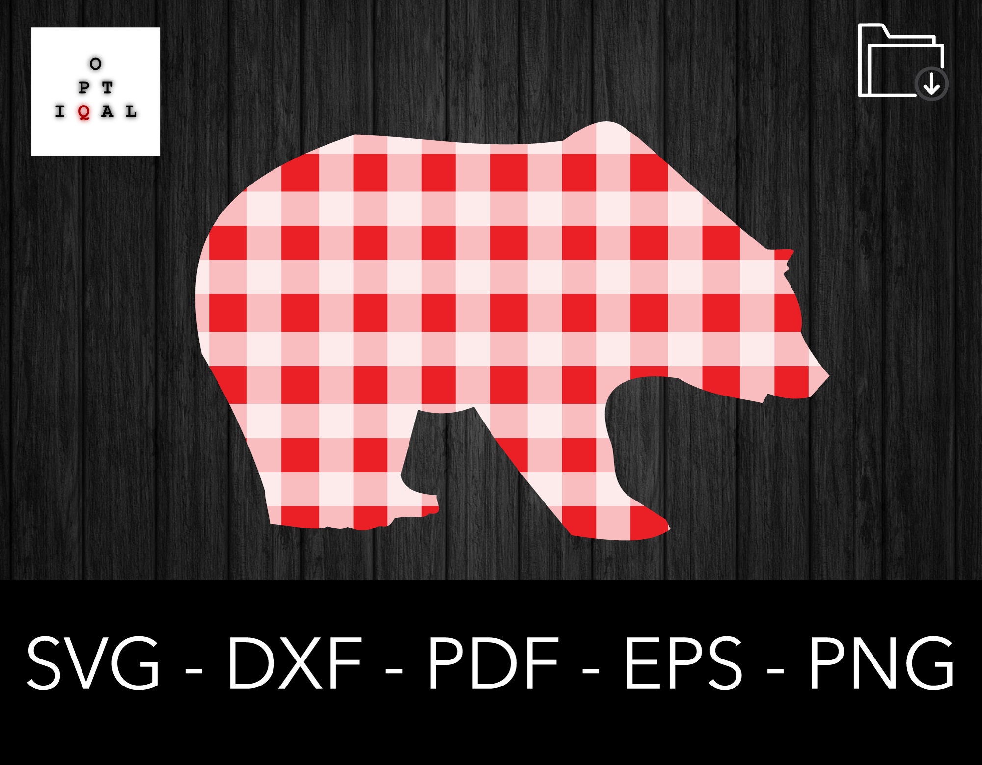 Bear Svg, Buffalo Plaid Bear Svg, Winter Svg, Christmas Svg, Shape ...