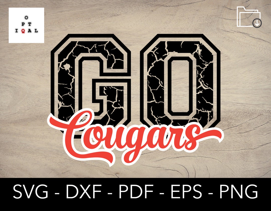 Go Cougars Svg, Sports Team Svg, Mascot Svg, Baseball, Football, Soccer ...