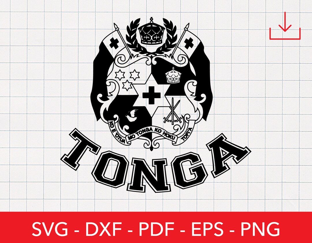 Tonga Svg, Tongan Flag Svg, Seal of Tonga Svg, Tongatapu Crest, Badge ...