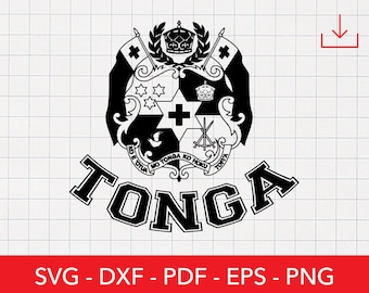 Tonga Svg, Tongan Flag Svg, Seal of Tonga Svg, Tongatapu Crest, Badge ...