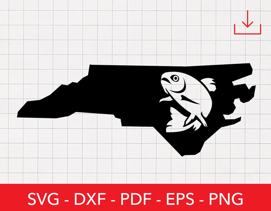 North Carolina Svg, Trout Svg, Adventure, North Carolina Map Svg ...