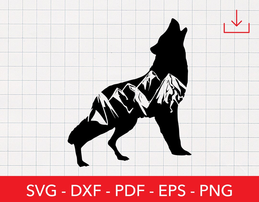 Wolf Svg, Adventure, Howling and Mountains Svg, Forest Svg, Hunter ...