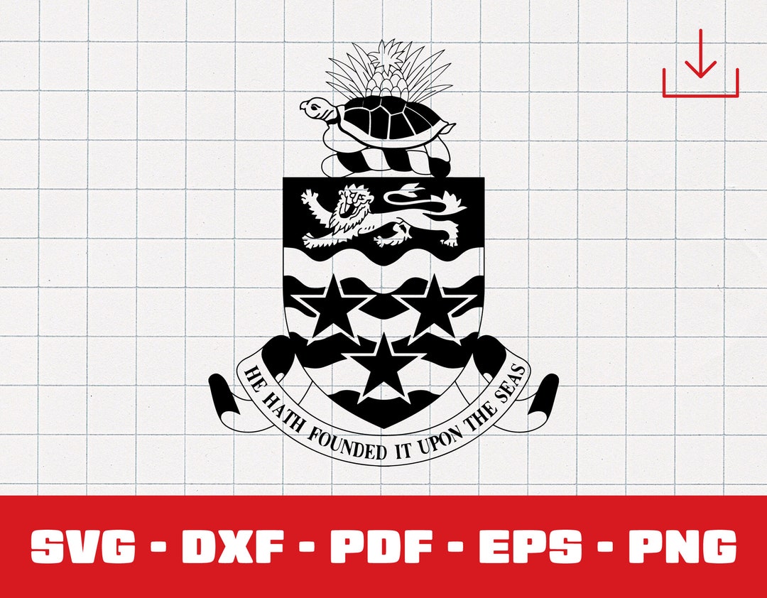 Cayman Islands Svg, Cayman Islands Seal, Caribbean Clipart, Crest ...