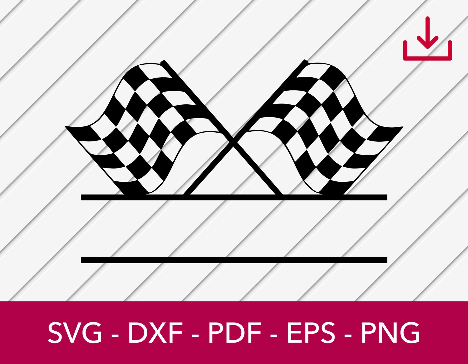 Checkered Flag Svg Racing Svg Checkered Flag Split Frame - Etsy