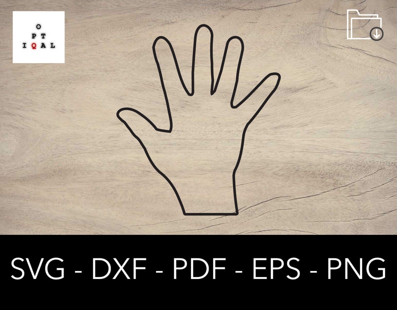 Hand Print Svg, Handprint Vector, Stop Sign - Vector, Decal, Clipart ...