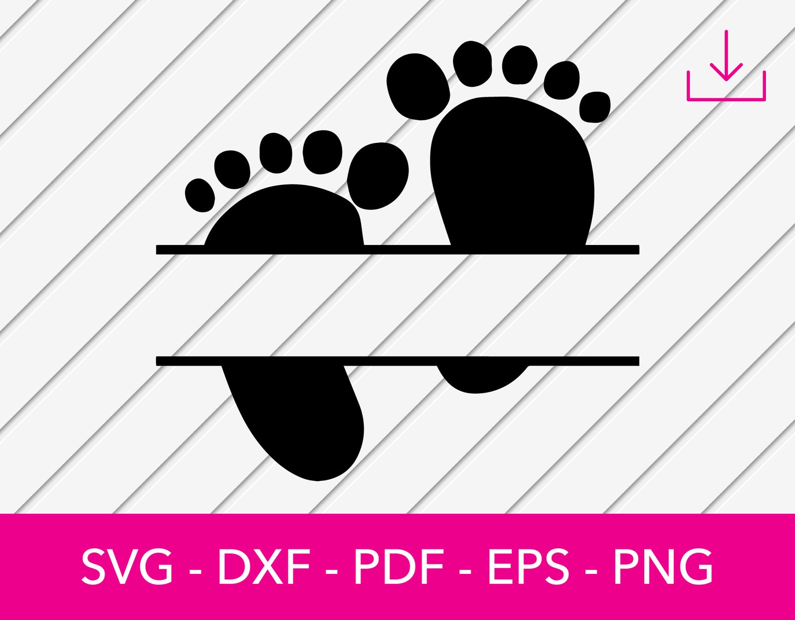 Baby Svg Baby Feet Split Frame Svg Newborn Svg Baby Feet - Etsy