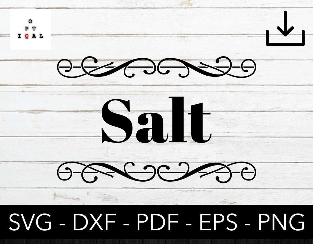 Salt Label Svg, Salt Logo Svg, Salt Svg, Kitchen Svg, Label File Svg ...