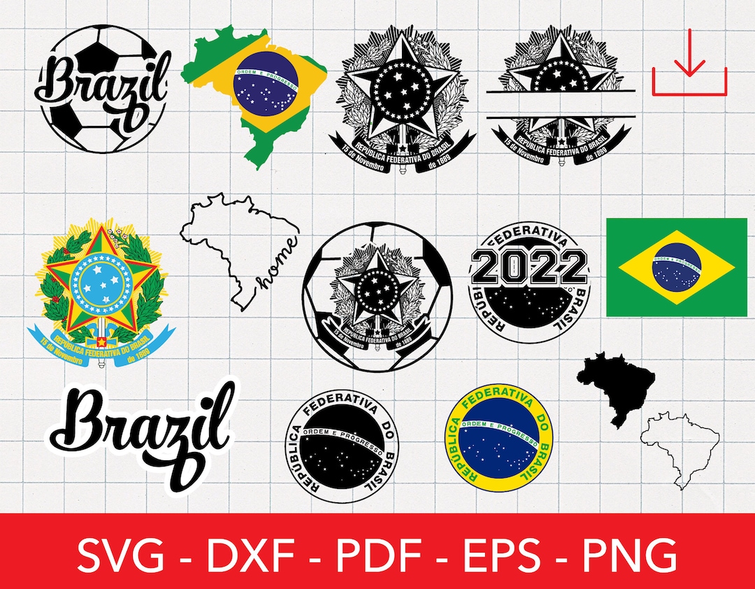 Brazil Svg, Brazil Bundle, Seal of Brazil, São Paulo Crest, Flag, Badge ...