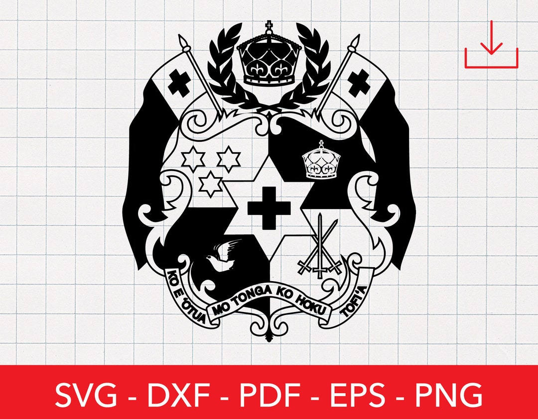 Tonga Svg Tongan Flag Svg Seal Of Tonga Svg Tongatapu Etsy Australia