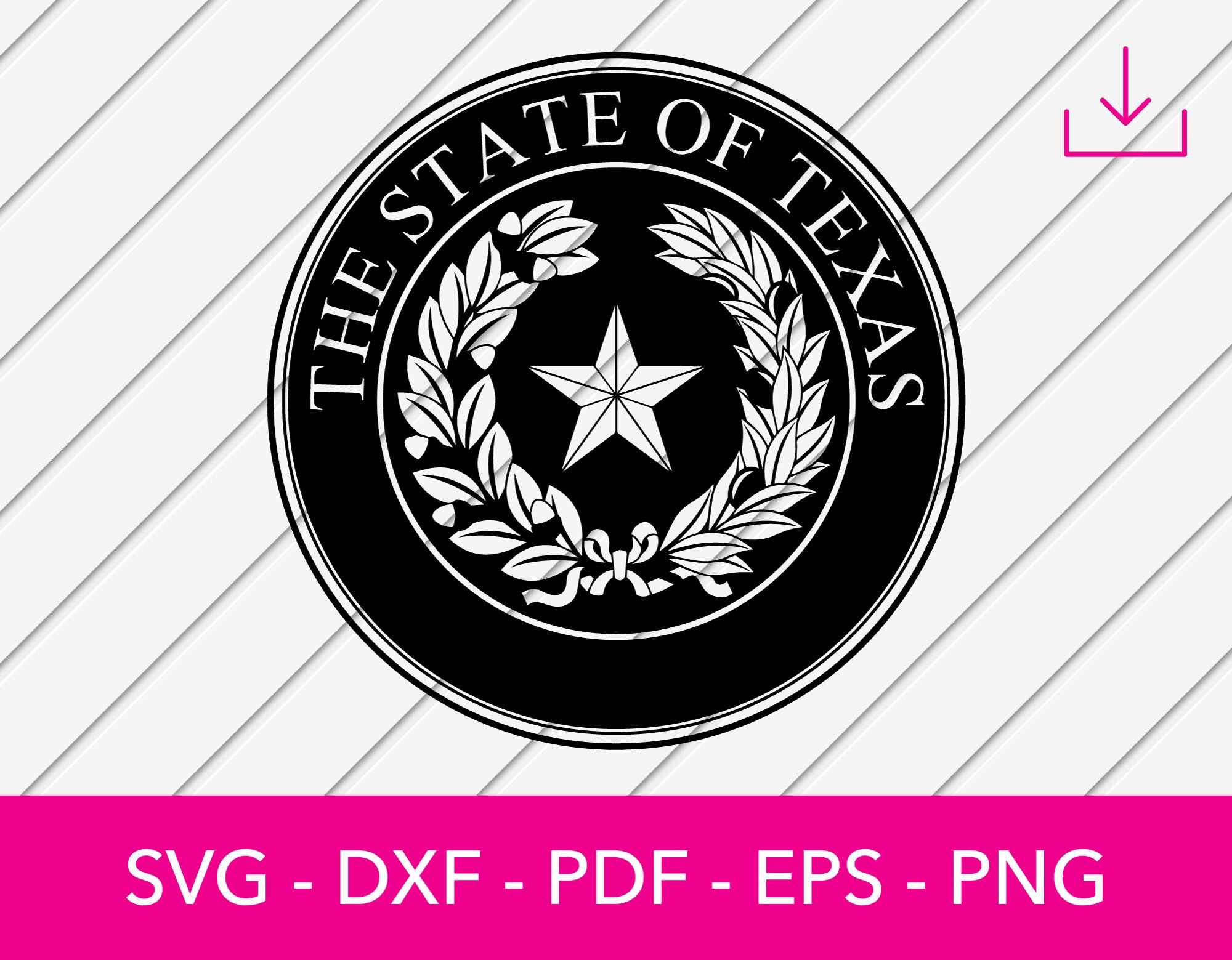 State Of Texas Seal Svg Texas State Logo Crest Badge Coat - Etsy