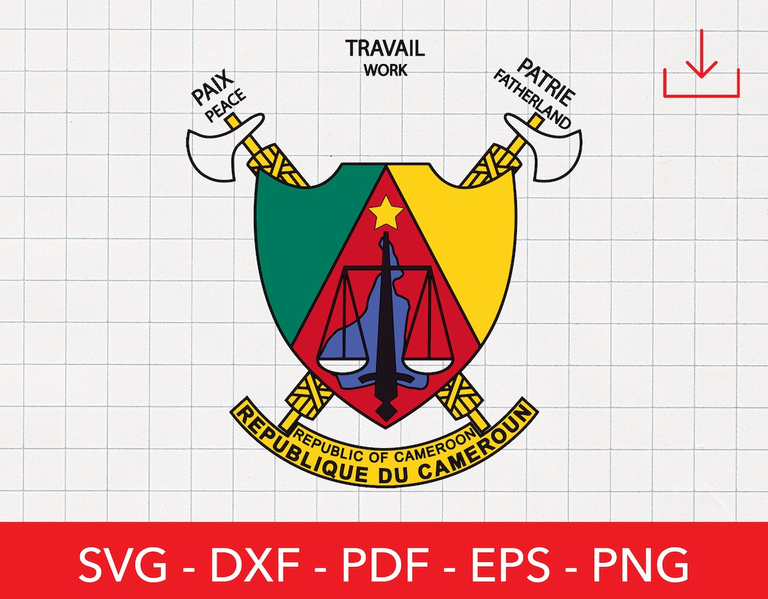 Cameroon Svg, Cameroun Flag Png, Seal of Yaoundé, Coat of Arms, Crest ...